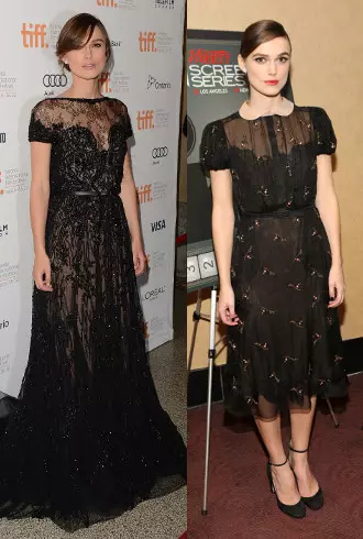Pida prestado un poco de la pura elegancia de Keira Knightley en vestidos con paneles de malla