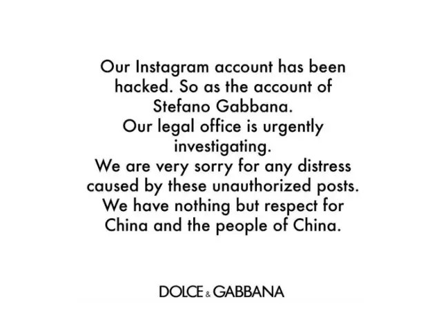 Oddaja Dolce & Gabbana v Šanghaju je odpovedana zaradi obtožb o rasizmu