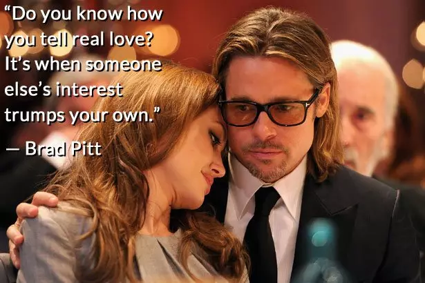 Lainaus Brad Pittin ja Angelina Jolien suhteesta