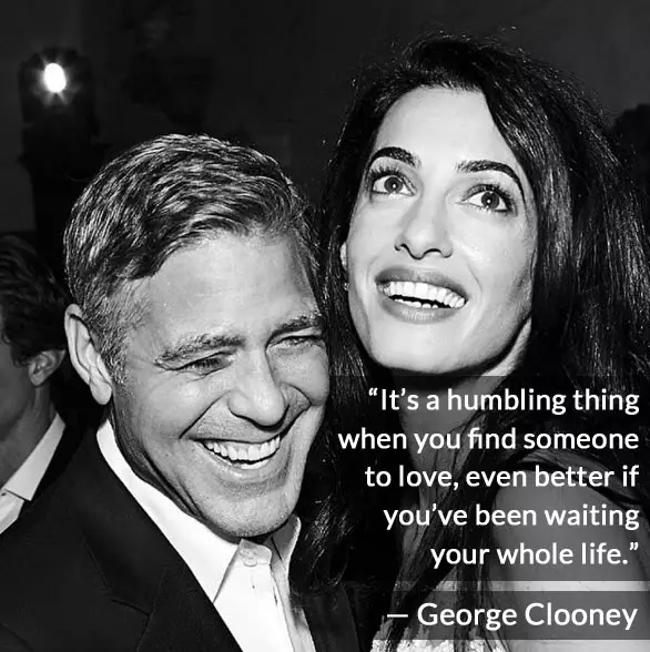Lainaus Georgen ja Amal Clooneyn suhteesta